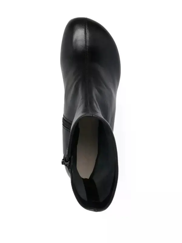 LANVIN 75mm Round-toe Leather Boots