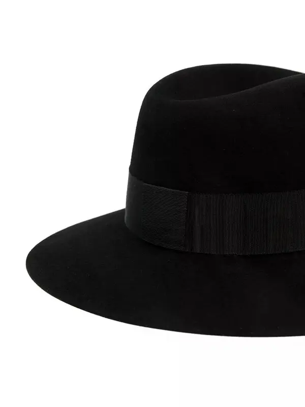 MAISON MICHEL Henrietta Wool Fedora Hat - Black