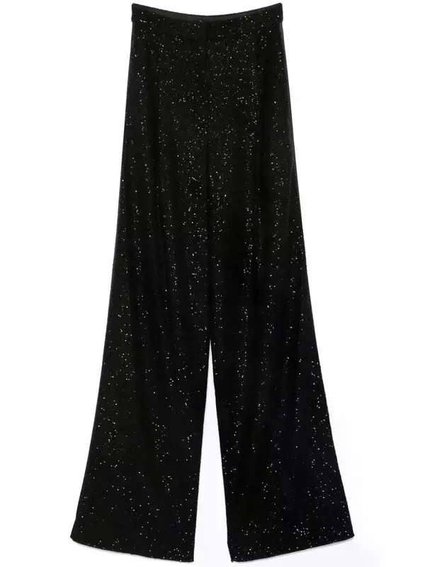 Max Mara Sequin Embellished Wide Leg Trousers