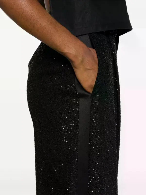 Max Mara Sequin Embellished Wide Leg Trousers
