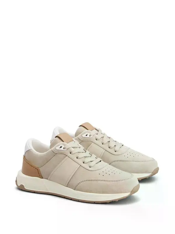 TOD'S Panelled Suede Sneakers - Neutrals