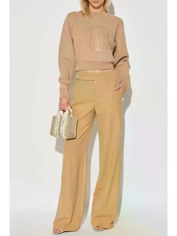 Chloé Embroidered-logo Wool Jumper