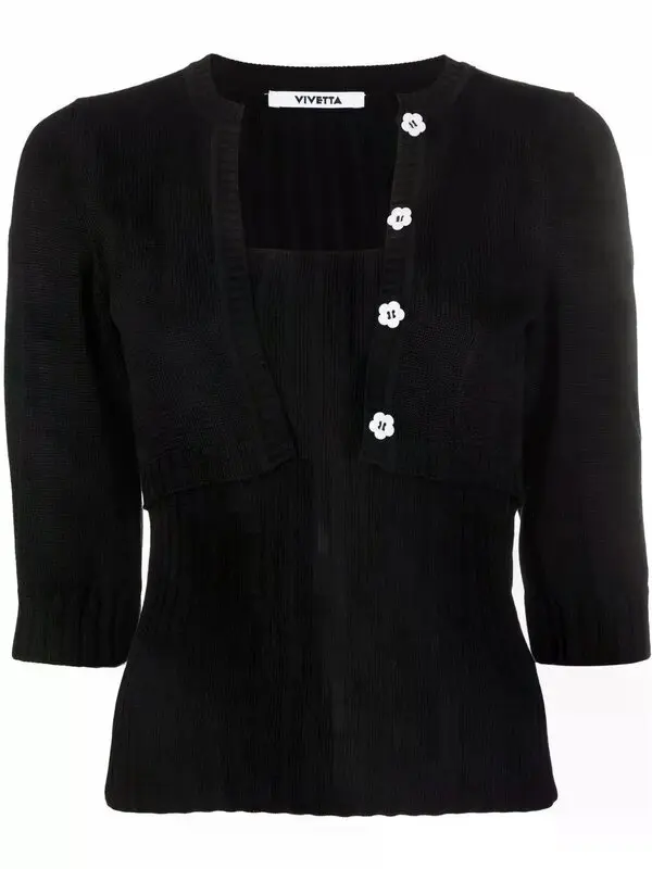 Vivetta Layered Two-piece Jumper - Black