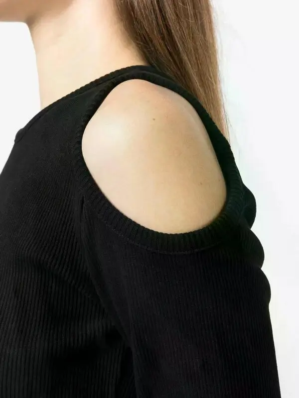 IOANA CIOLACU Cut-out Cold-shoulder Top
