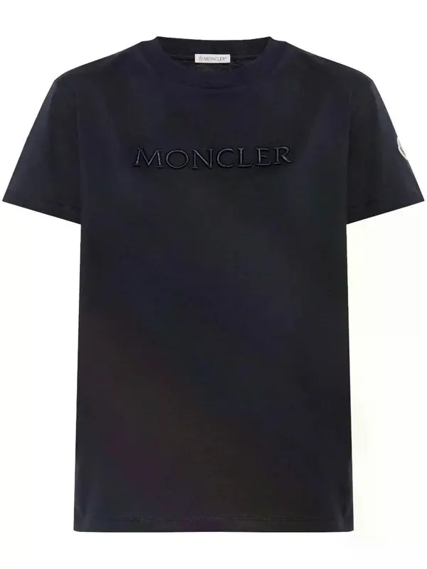 Moncler Logo-embroidered T-shirt - Blue