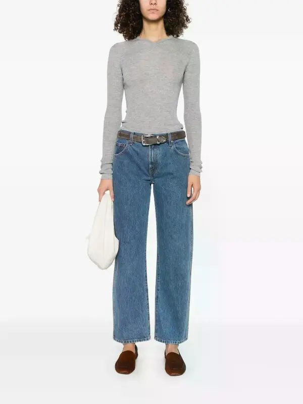 Khaite Ribbed V-neck Sweater