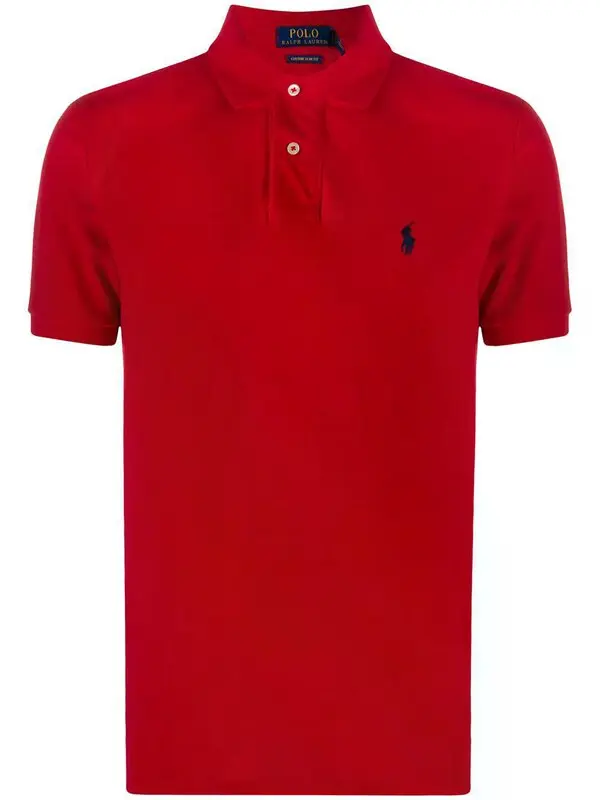 Polo Ralph Lauren Logo Embroidered Polo Shirt - Red