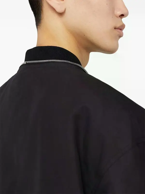 JIL SANDER Zipped Bomber Jacket - Black