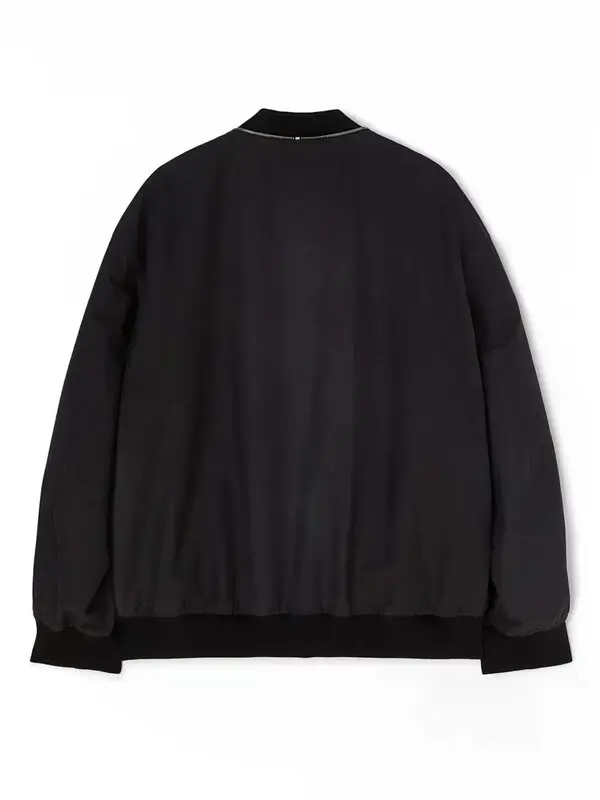 JIL SANDER Zipped Bomber Jacket - Black