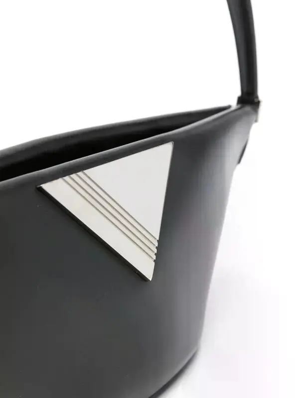Attico Piccola Leather Shoulder Bag - Black
