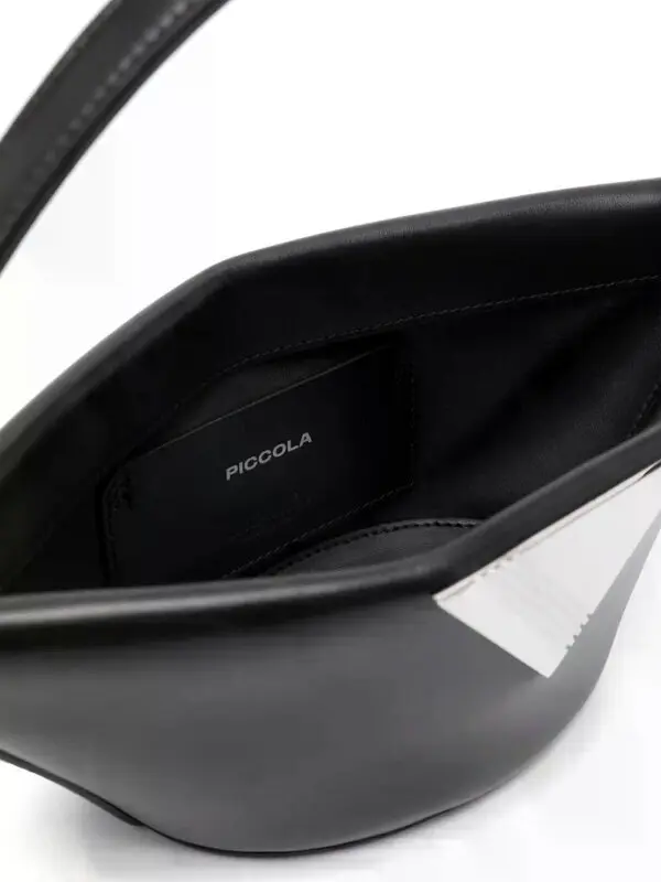 Attico Piccola Leather Shoulder Bag - Black