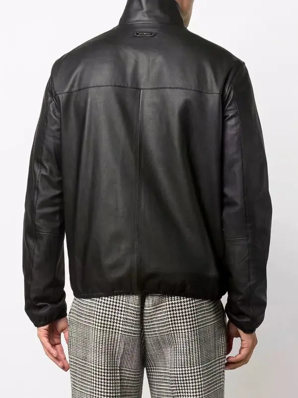 Emporio Armani Zipped Leather Jacket