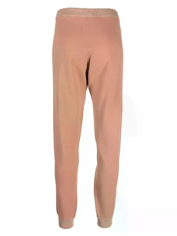 Liu Jo Lurex Detail Elasticated Waist Track Pants - Brown