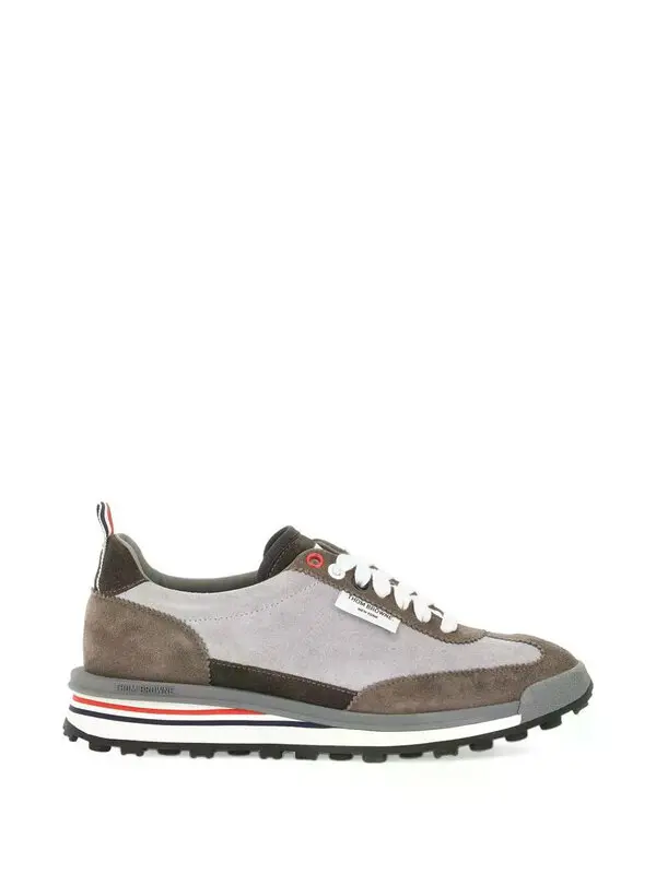 Thom Browne Calf Suede Tech Runner Sneakers - Grey