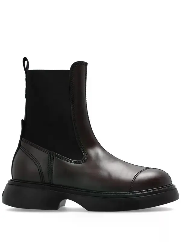 GANNI Leather Chelsea Boots