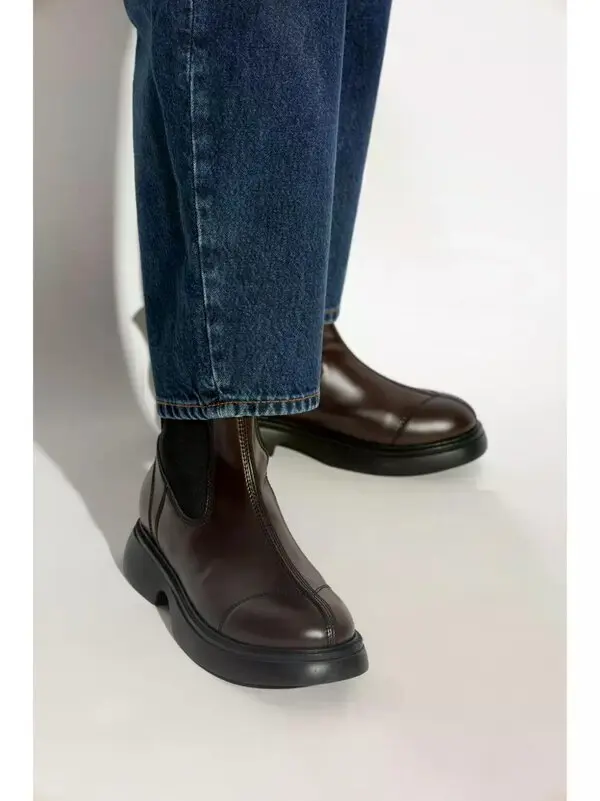 GANNI Leather Chelsea Boots