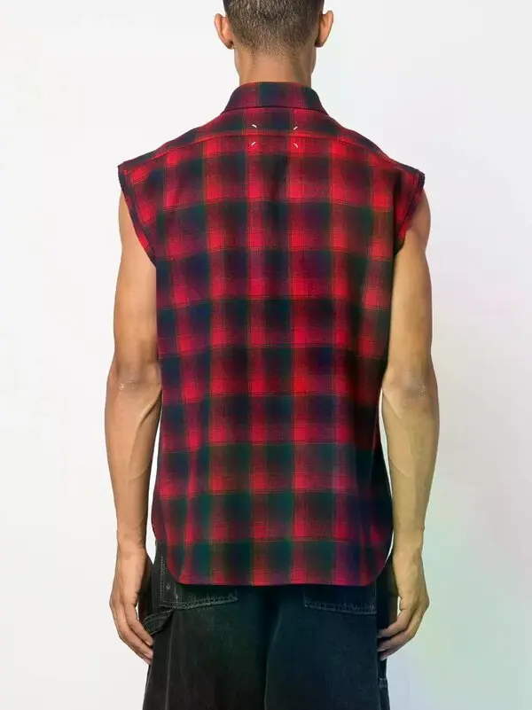 MAISON MARGIELA X Pendleton Checked Sleeveless Shirt
