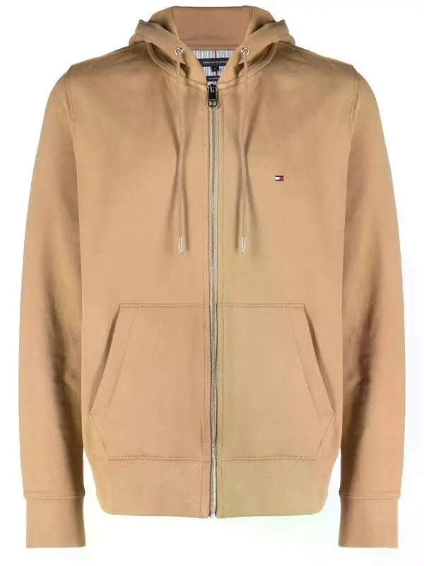 Tommy Hilfiger 1985 Cotton Zipped Hoodie - Brown