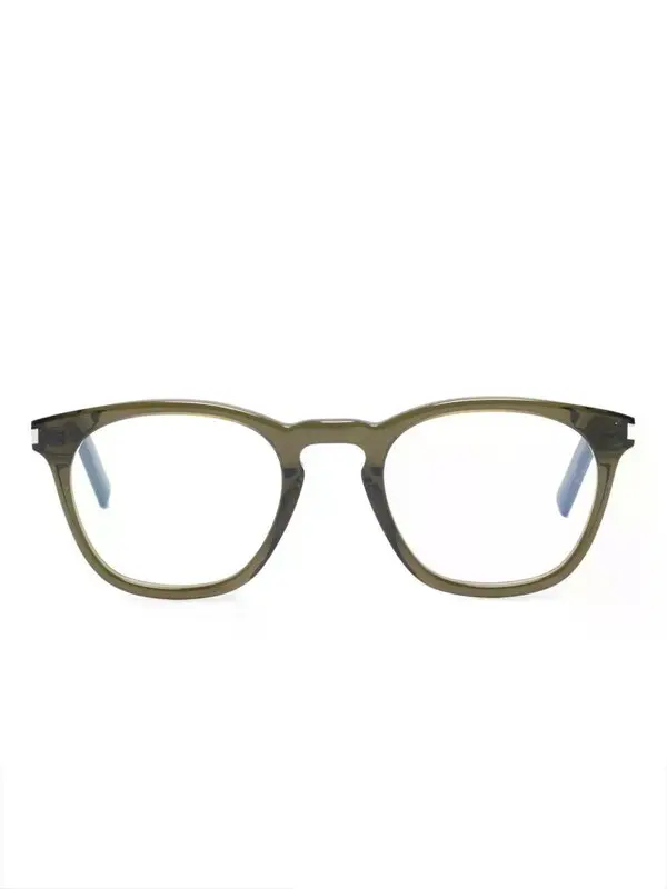Saint Laurent Polished Round Frame Glasses