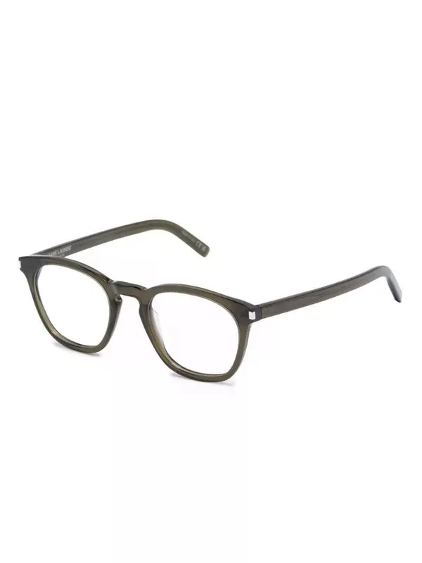 Saint Laurent Polished Round Frame Glasses