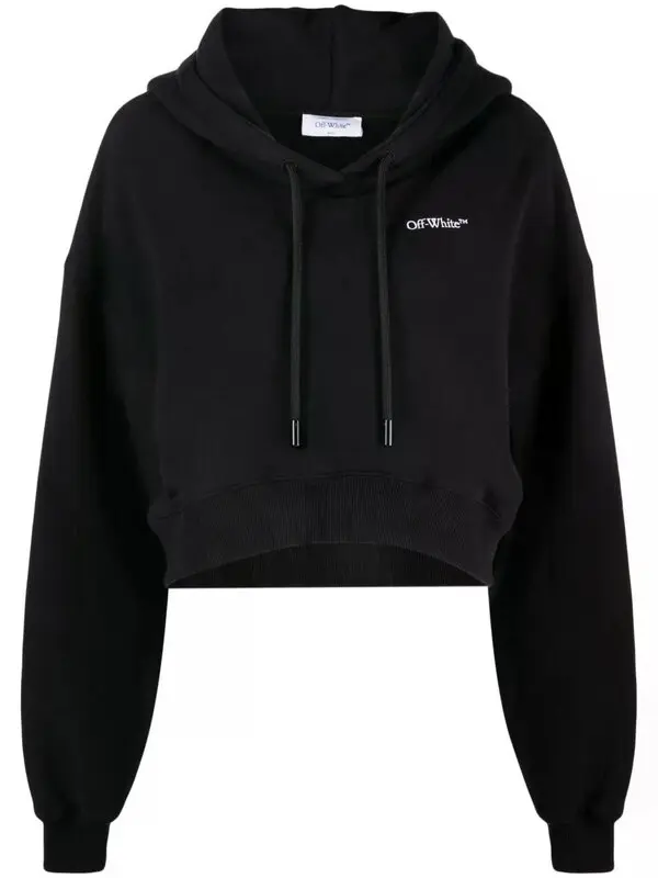 Off-White Logo-print Cropped Hoodie