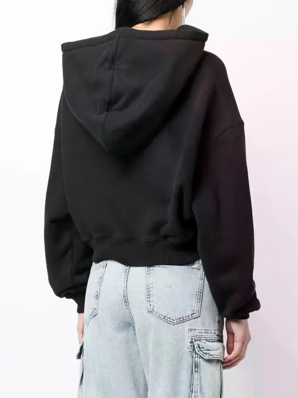 Off-White Logo-print Cropped Hoodie