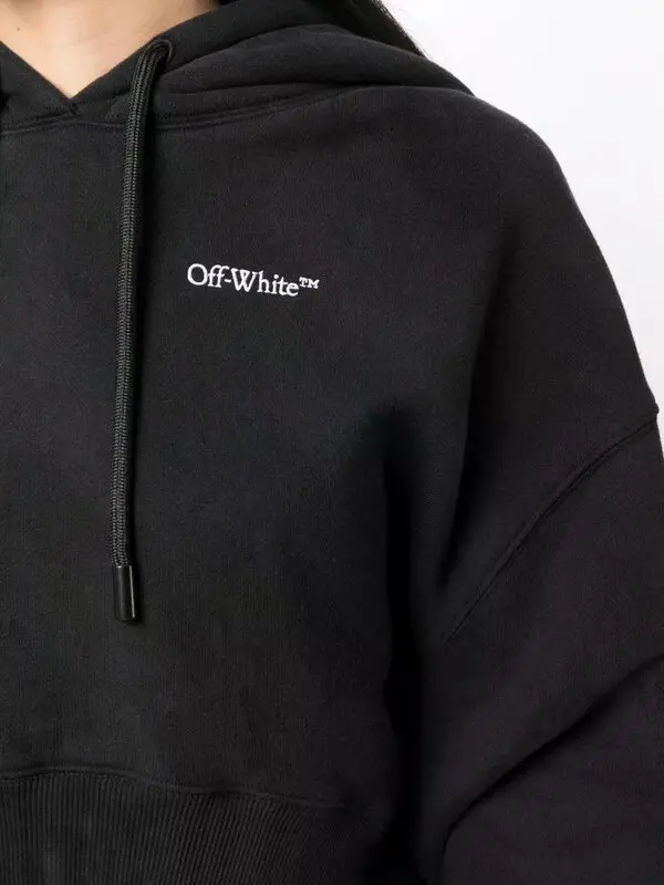 Off-White Logo-print Cropped Hoodie
