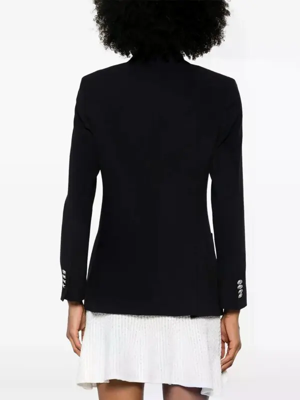Kiton Logo-patch Double-breasted Blazer