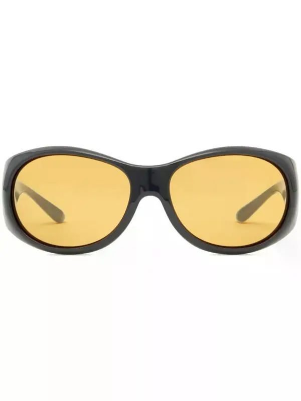 COURREGES Hybrid 01 Round-frame Sunglasses - Black