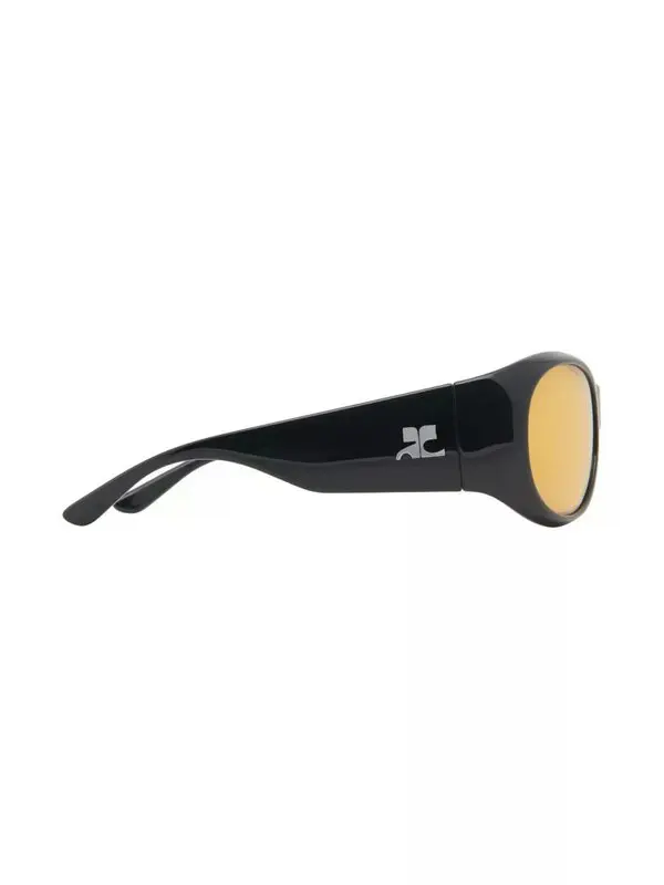COURREGES Hybrid 01 Round-frame Sunglasses - Black