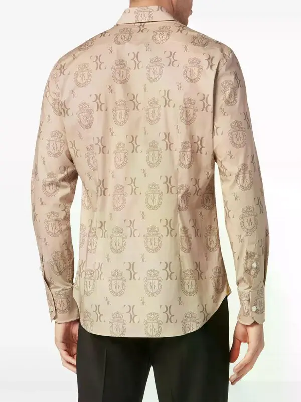 BILLIONAIRE Logo-print Stretch-cotton Shirt