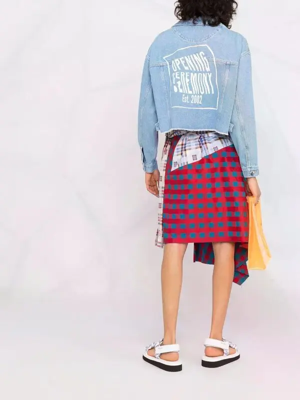 Opening Ceremony Logo-print Cropped Denim Jacket