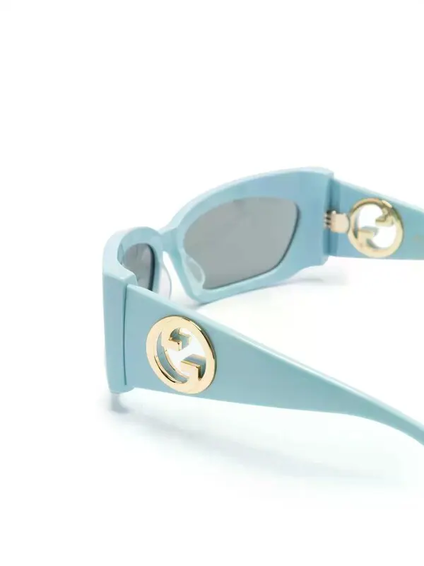 Gucci Geometric Tinted Sunglasses - Blue