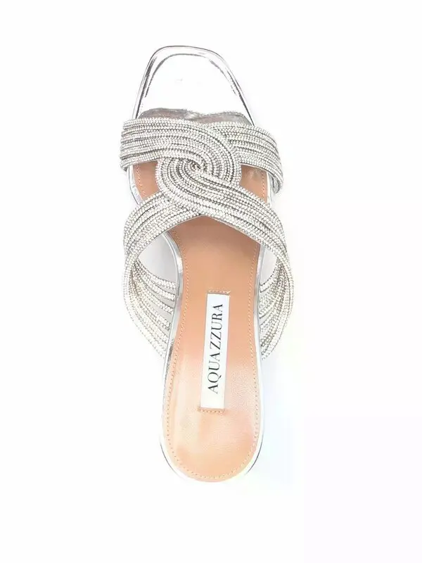 AQUAZZURA High Heel Woven Design Sandals