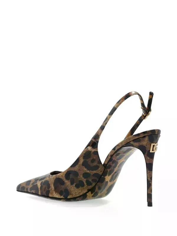 Dolce & Gabbana Leopard-print Slingback Pumps