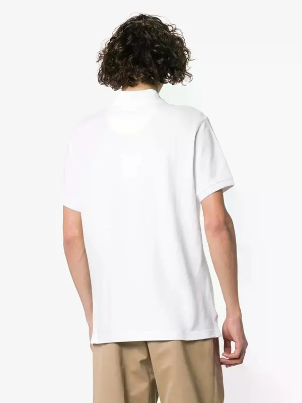 Barbour Tartan-trim Embroidered-logo Polo Shirt - White
