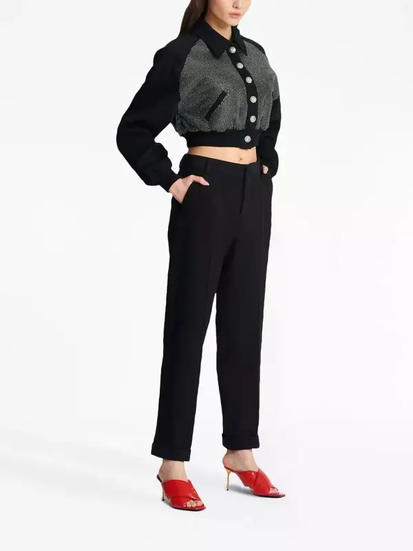 Balmain High-waisted Tapered-leg Trousers