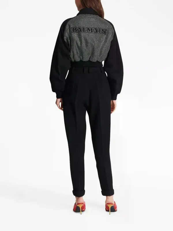 Balmain High-waisted Tapered-leg Trousers