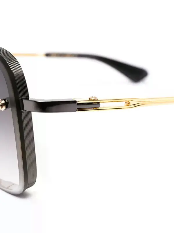 Dita Mach-six Square-frame Sunglasses - Black