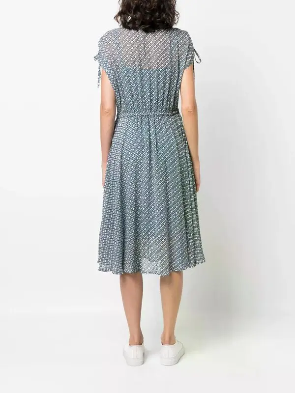 Tommy Hilfiger Logo-print Chiffon Midi Dress