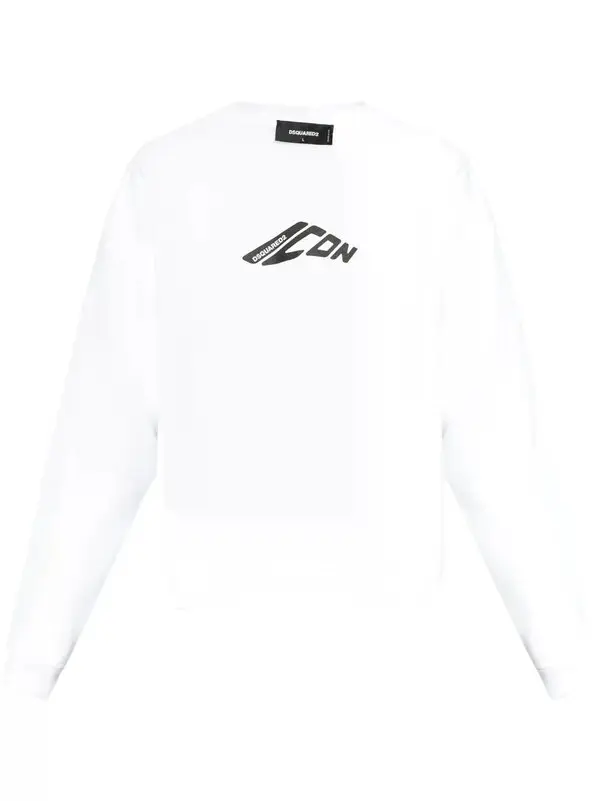 Dsquared2 Graphic-stamp Sweatshirt - White