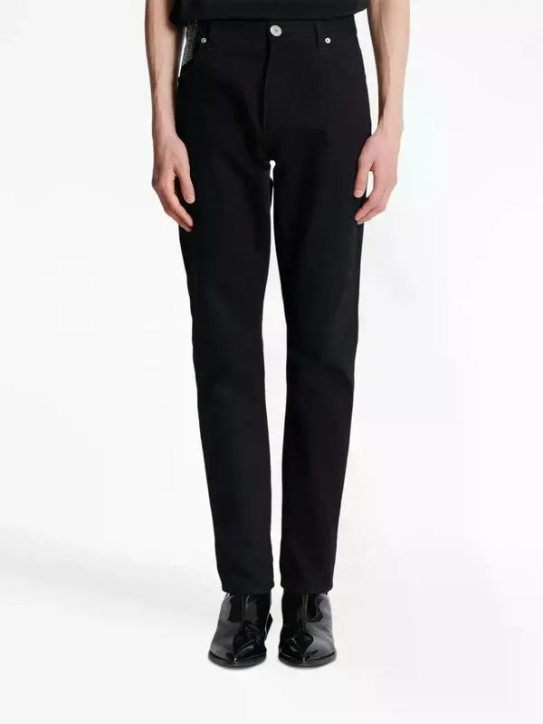 Balmain Crystal-embellished Straight-leg Jeans