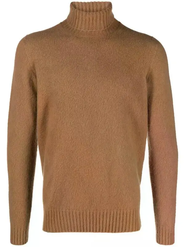 DRUMOHR Roll-neck Lambswool Jumper - Neutrals