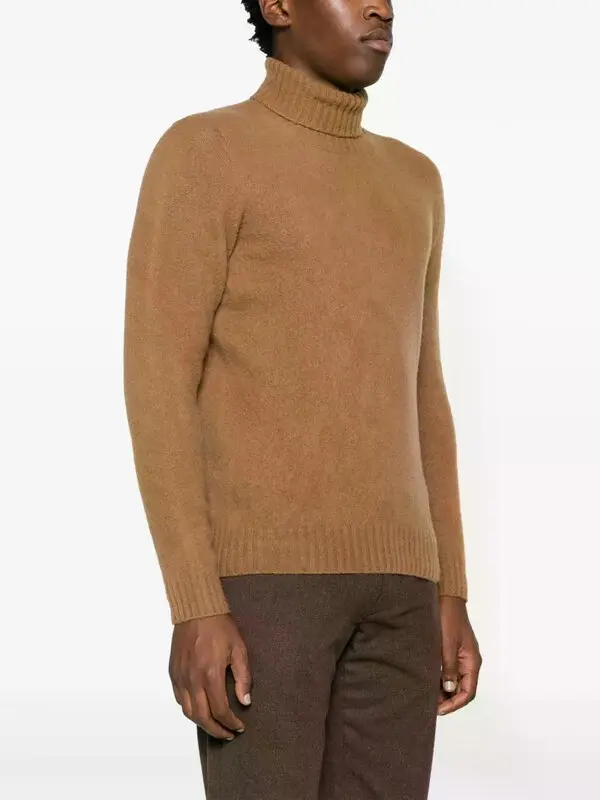 DRUMOHR Roll-neck Lambswool Jumper - Neutrals