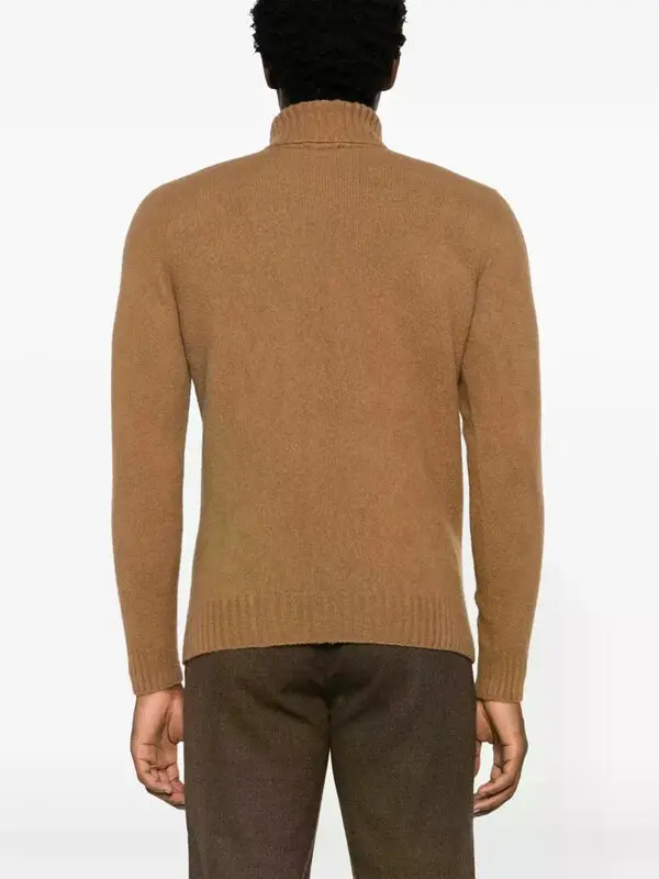 DRUMOHR Roll-neck Lambswool Jumper - Neutrals