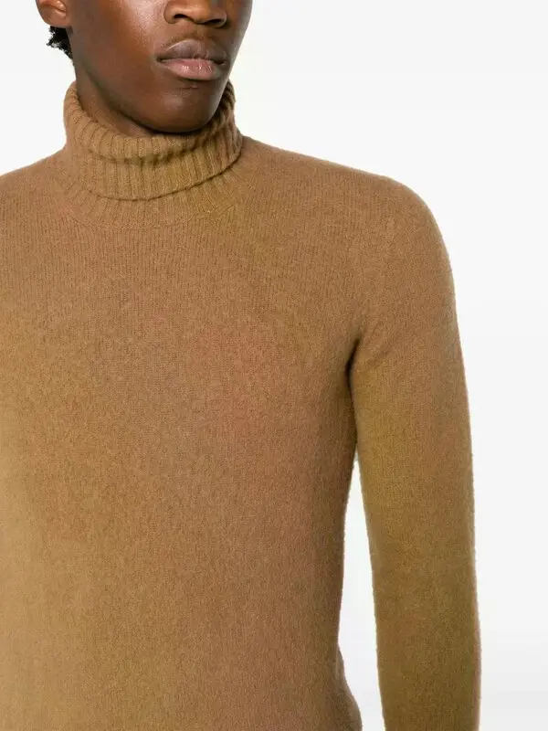 DRUMOHR Roll-neck Lambswool Jumper - Neutrals