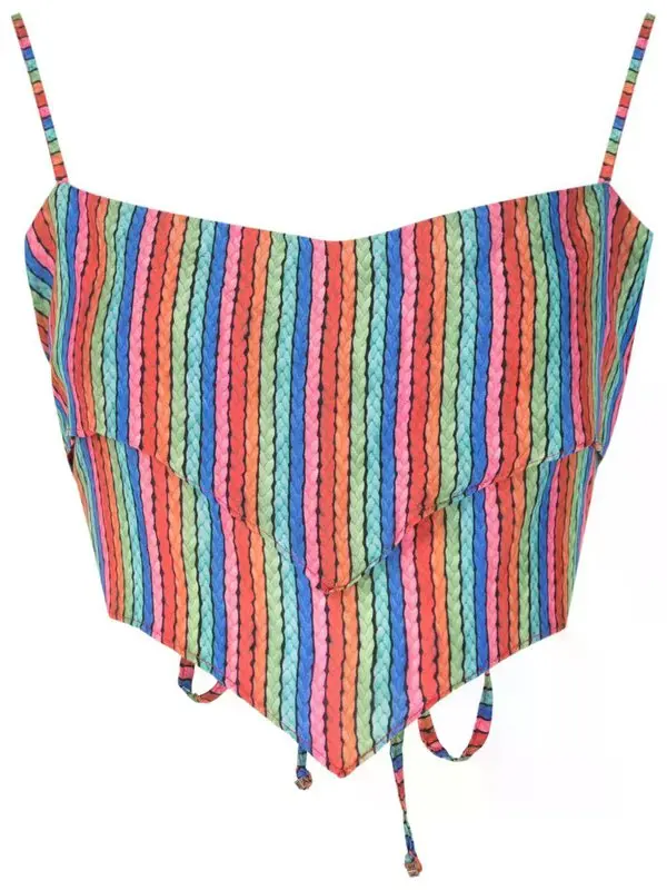 AMIR SLAMA Graphic-print Crop Top