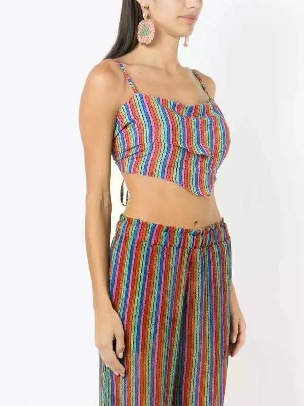 AMIR SLAMA Graphic-print Crop Top