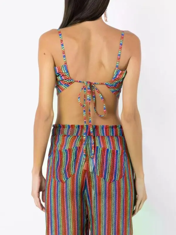 AMIR SLAMA Graphic-print Crop Top