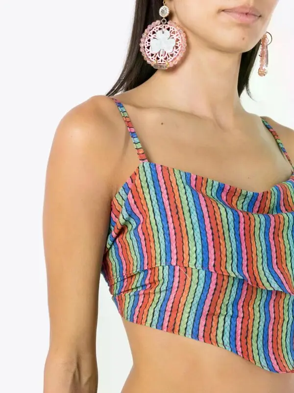 AMIR SLAMA Graphic-print Crop Top